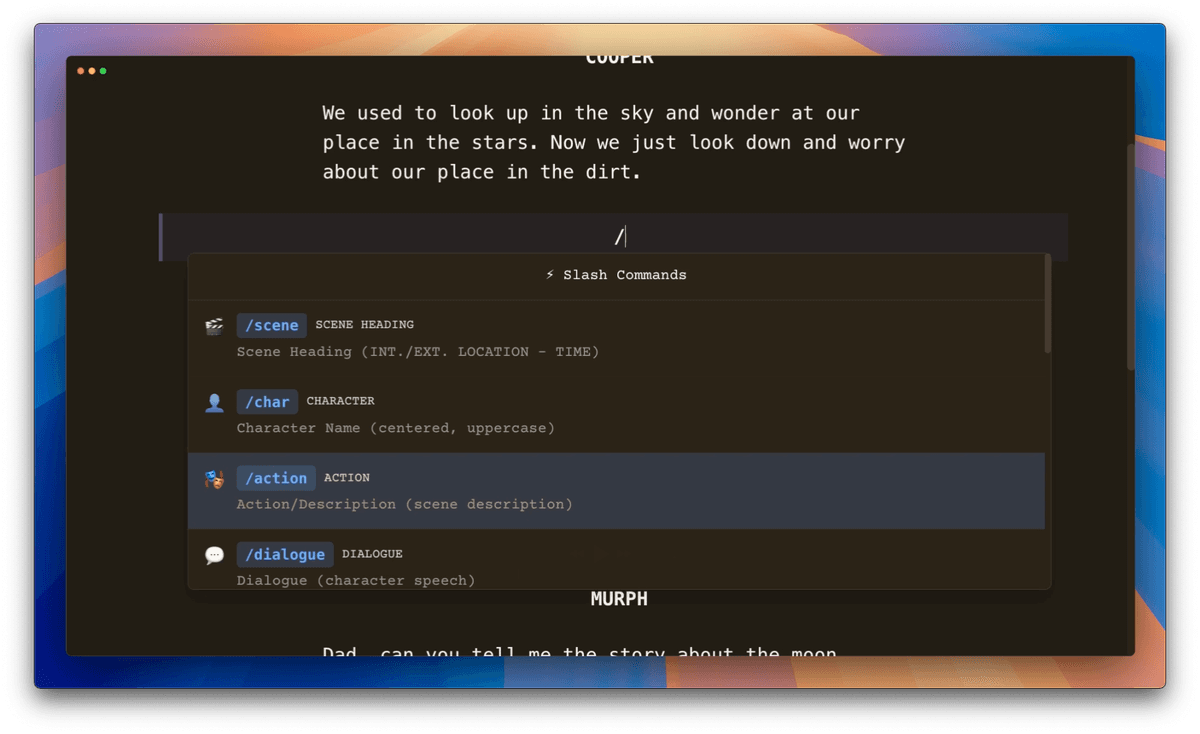 Scripted - Professional Screenwriting Software