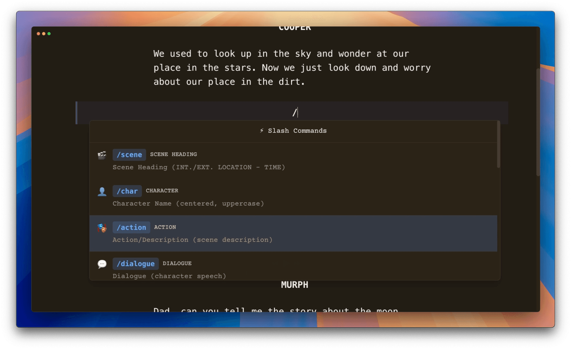 Scripted - Professional Screenwriting Software