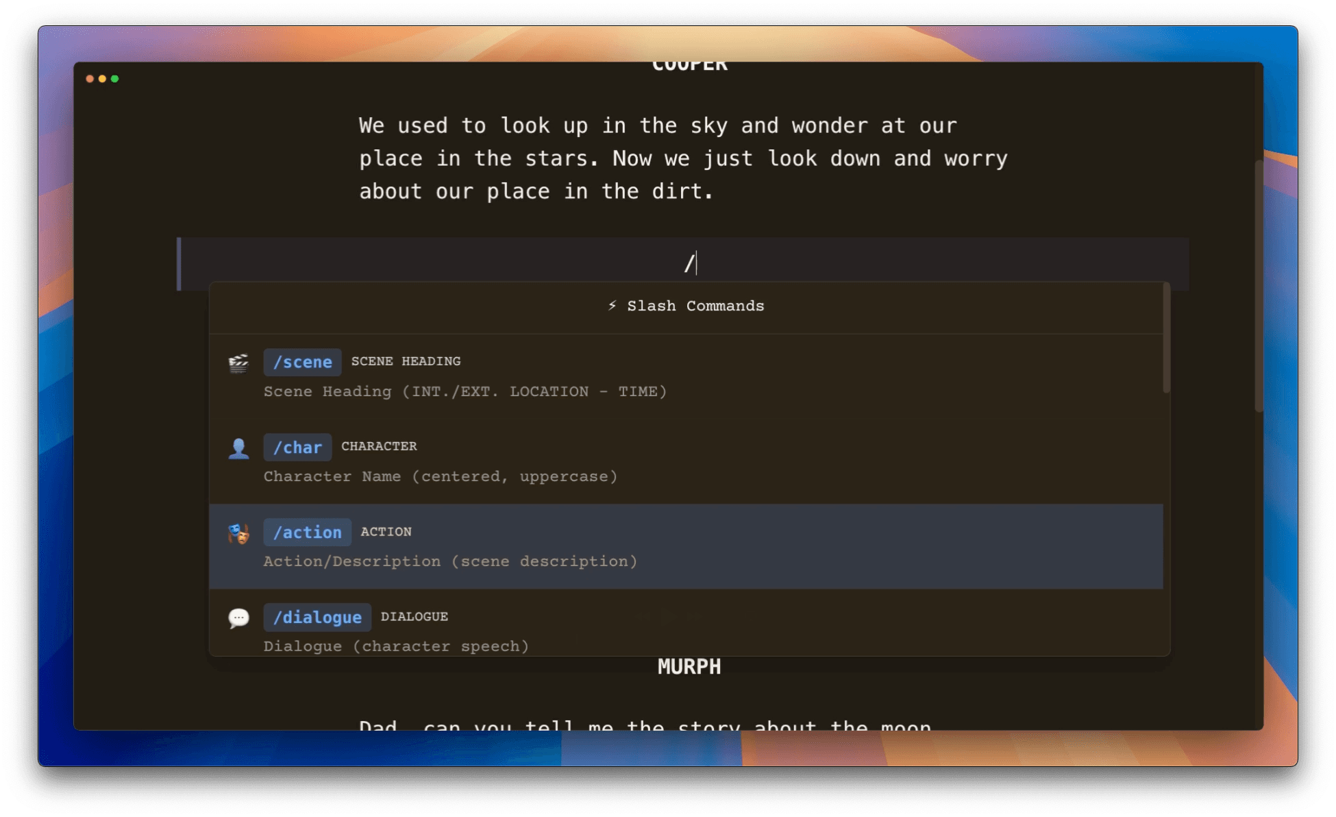 Scripted - Professional Screenwriting Software