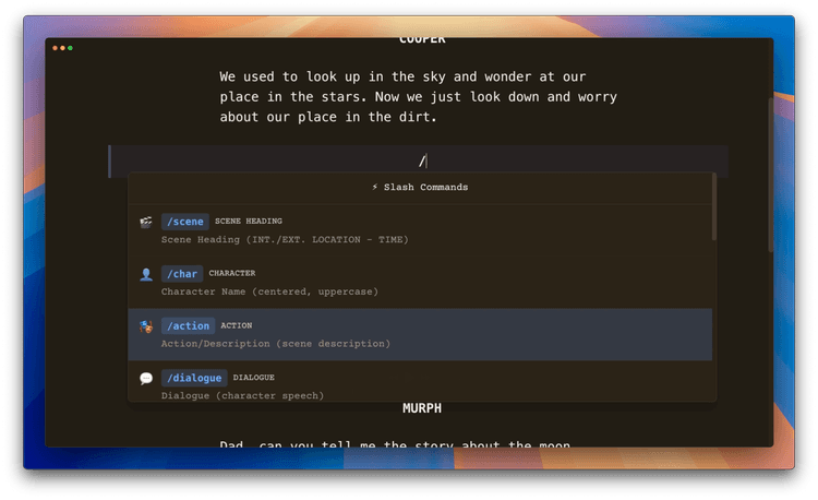 Scripted - Professional Screenwriting Software